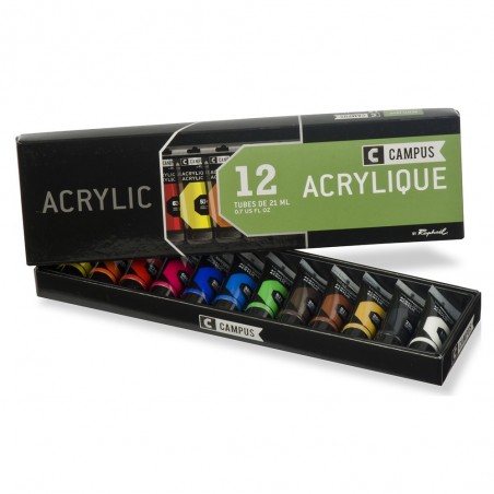 Set d'acrylique fine -Tubes de 21 ml CAMPUS - CAMPUS